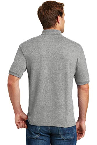 Hanes mens Short-sleeve Jersey (Pack of 2) polo shirts, Light Steel, 3X-Large US