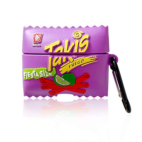 for Airpod Pro Case Soft Silicone Cute Cartoon Kawaii Funny Cover Fashion Protective, Cool Keychain Design Skin, for Girls Children and Boys Airpod Case with Airpods 3 (Takis Potato Chips)