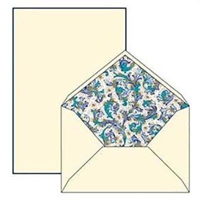 Blue Classica Boxed Stationery Set by Rossi - 10 Sheets & 10 lined envelopes
