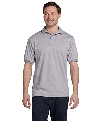 Hanes mens Short-sleeve Jersey (Pack of 2) polo shirts, Light Steel, 3X-Large US