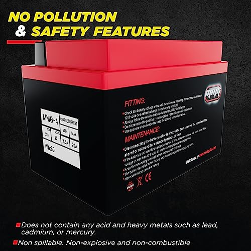 MMG YTX14-BS Lithium Ion Factory Sealed Powersports Battery 12V 300CCA, ATV for Honda TRX Series Fourtrax Rancher Foreman Rubicon (MMG4)