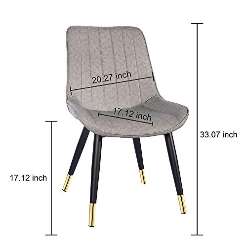 GIA Retro Armless Side Dining Chair, 32-inch, Gray