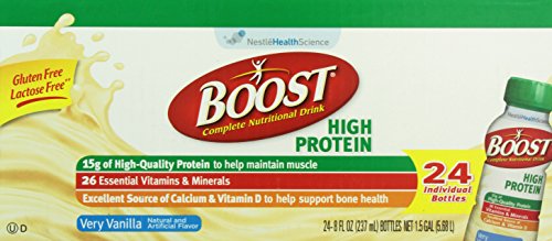 Boost High Protein Complete Nutritional Drink, Very Vanilla, 8 fl. oz., 24 Count
