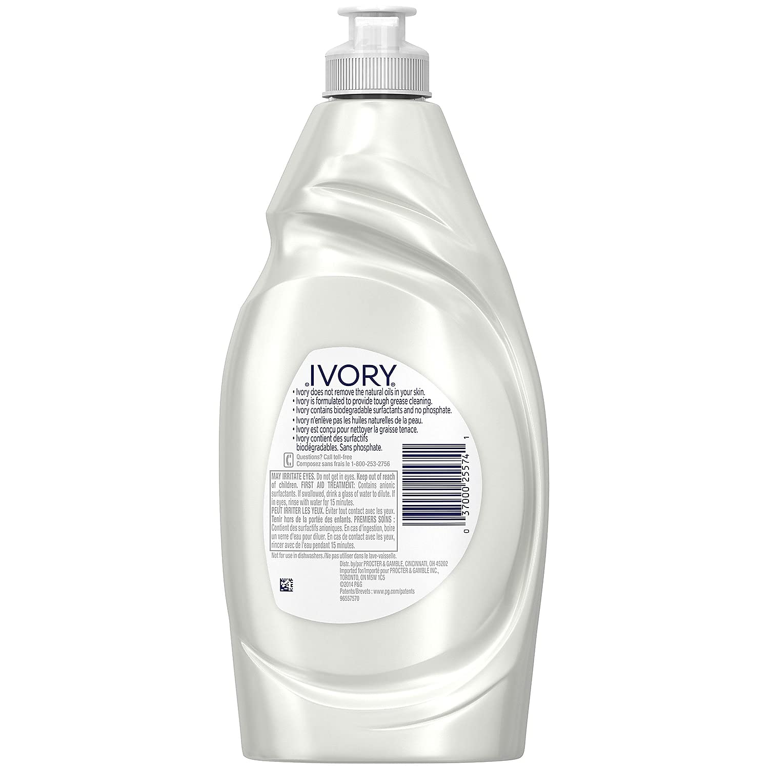 Ivory Dish Soap Classic Scent, Tough on Grease, Made Without Dyes, 24 fl oz (Pack of 10)