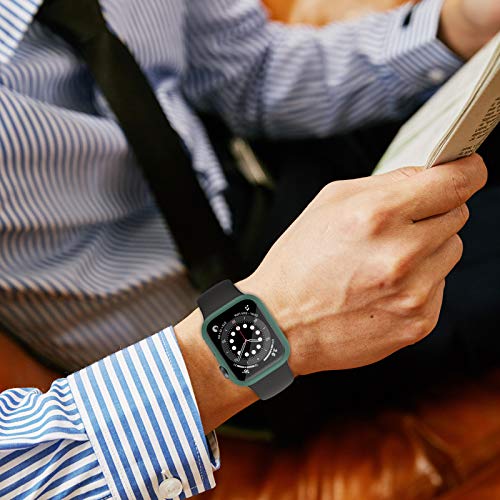 VASG 5-Pack Compatible with Apple Watch Case 44mm, Built-in HD Clear Ultra-Thin Screen Protector Cover Hard PC Case Compatible with Apple Watch Series 4/5/ 6/SE