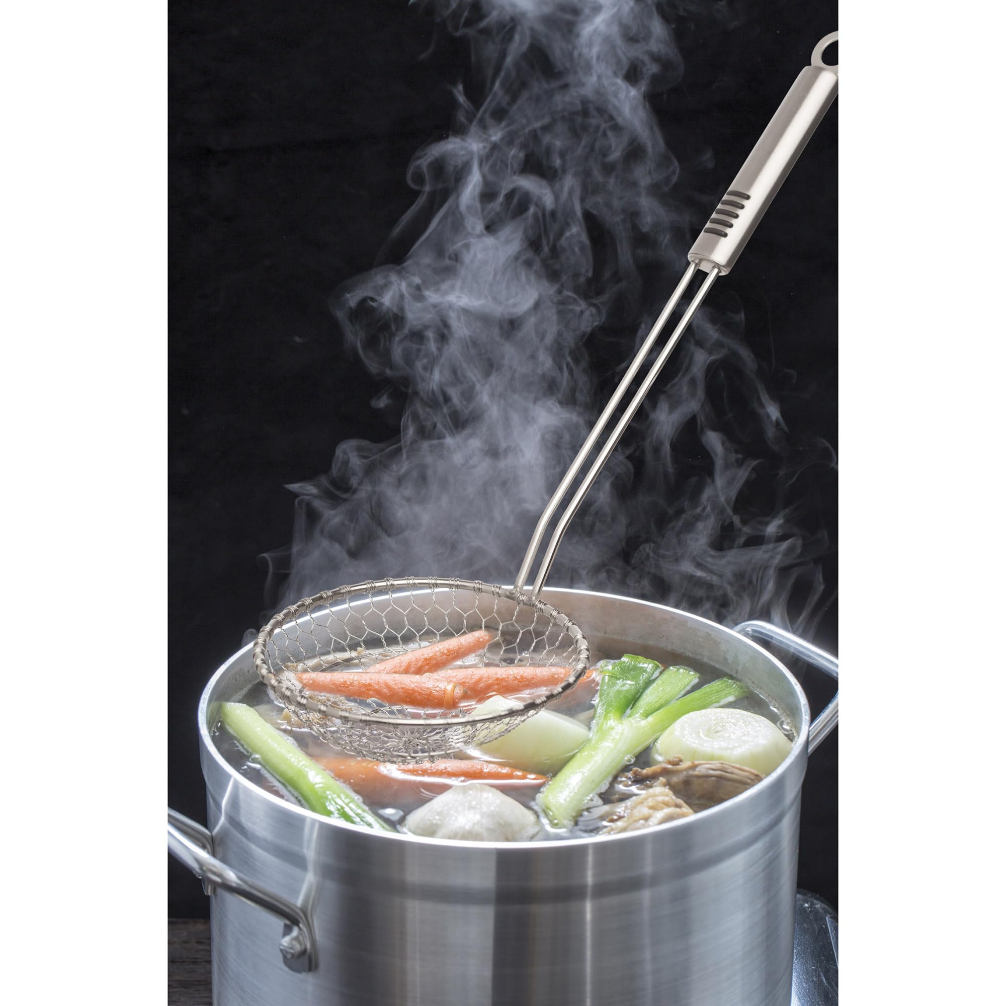 Helen’s Asian Kitchen Spider Strainer, All Stainless Steel, 5-Inch Strainer Basket With 10.25-Inch Handle