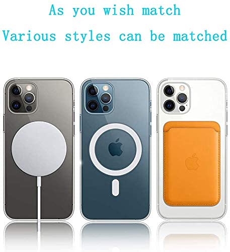 HVDI Clear Magnetic Case for iPhone 11 with Mag-Safe Wireless Charging, Soft Silicone TPU Bumper Cover, Thin Slim Fit Hard Back Shockproof Anti-Yellow Protective Case for iPhone 11 6.1Inch