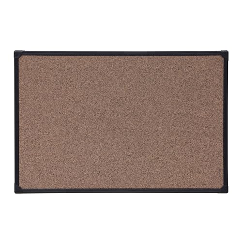 Universal UNV43022 36 in. x 24 in. Tech Cork Board - Black Plastic Frame