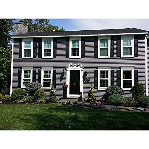 Ekena Millwork Lifetime Vinyl LP2S14X05100FB Standard Two Equal Panel Vinyls, Raised Panel Vinyl Shutters, w/Installation Shutter-Lok's & Matching Screws (Per Pair), 14 3/4"W x 51"H, Federal Brown