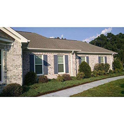 Ekena Millwork Lifetime Vinyl LP2S14X05100FB Standard Two Equal Panel Vinyls, Raised Panel Vinyl Shutters, w/Installation Shutter-Lok's & Matching Screws (Per Pair), 14 3/4"W x 51"H, Federal Brown