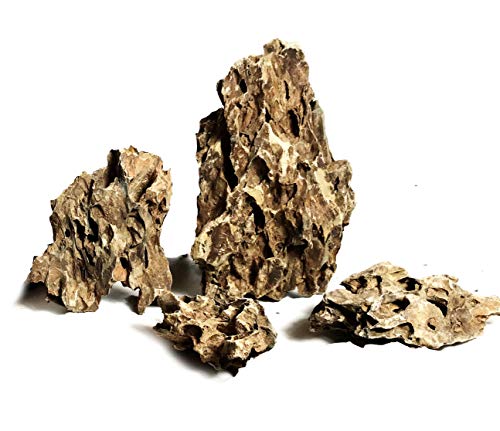 Voulosimi Dragon Stone Rock Aquariums Decoration Aquascaping Stone (Mixed Sizes) 7.2 lb