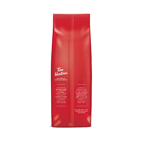 Tim Hortons French Vanilla, Flavored Roast Ground Coffee, Perfectly Balanced, Always Smooth, Made with 100% Arabica Beans, 12 Ounce Bag