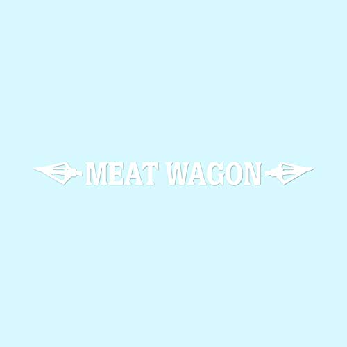 Meat Wagon - Vinyl Decal Sticker - 12" x 1" - White