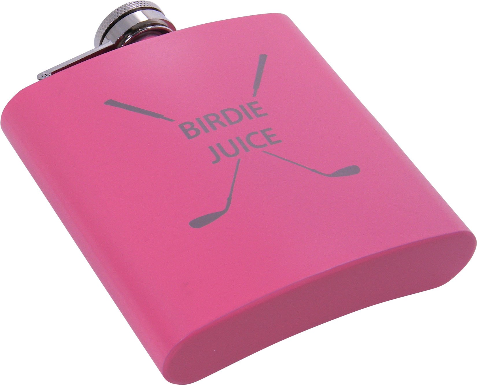 Birdie Juice 6oz Flask - Great Gift for A Golfer, Father's Day, Birthday, or Christmas Gift (Pink)