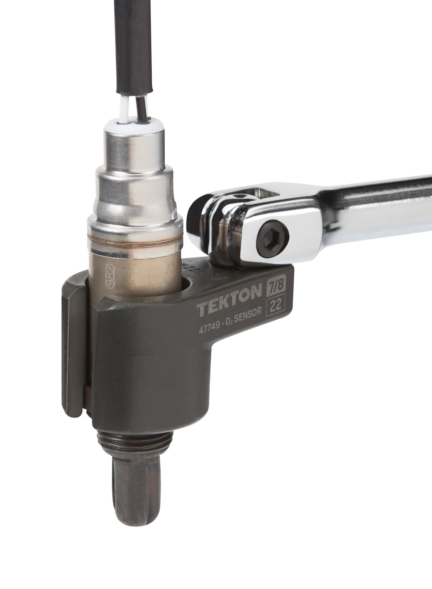 TEKTON 3/8 Inch Drive x 7/8 Inch Offset 6-Point Oxygen Sensor Socket | 47749, Original Version