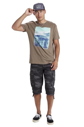 UNIONBAY mens Cordova Belted Messenger - Reg and Big Tall Sizes Cargo Shorts, Black Camo, 40 US