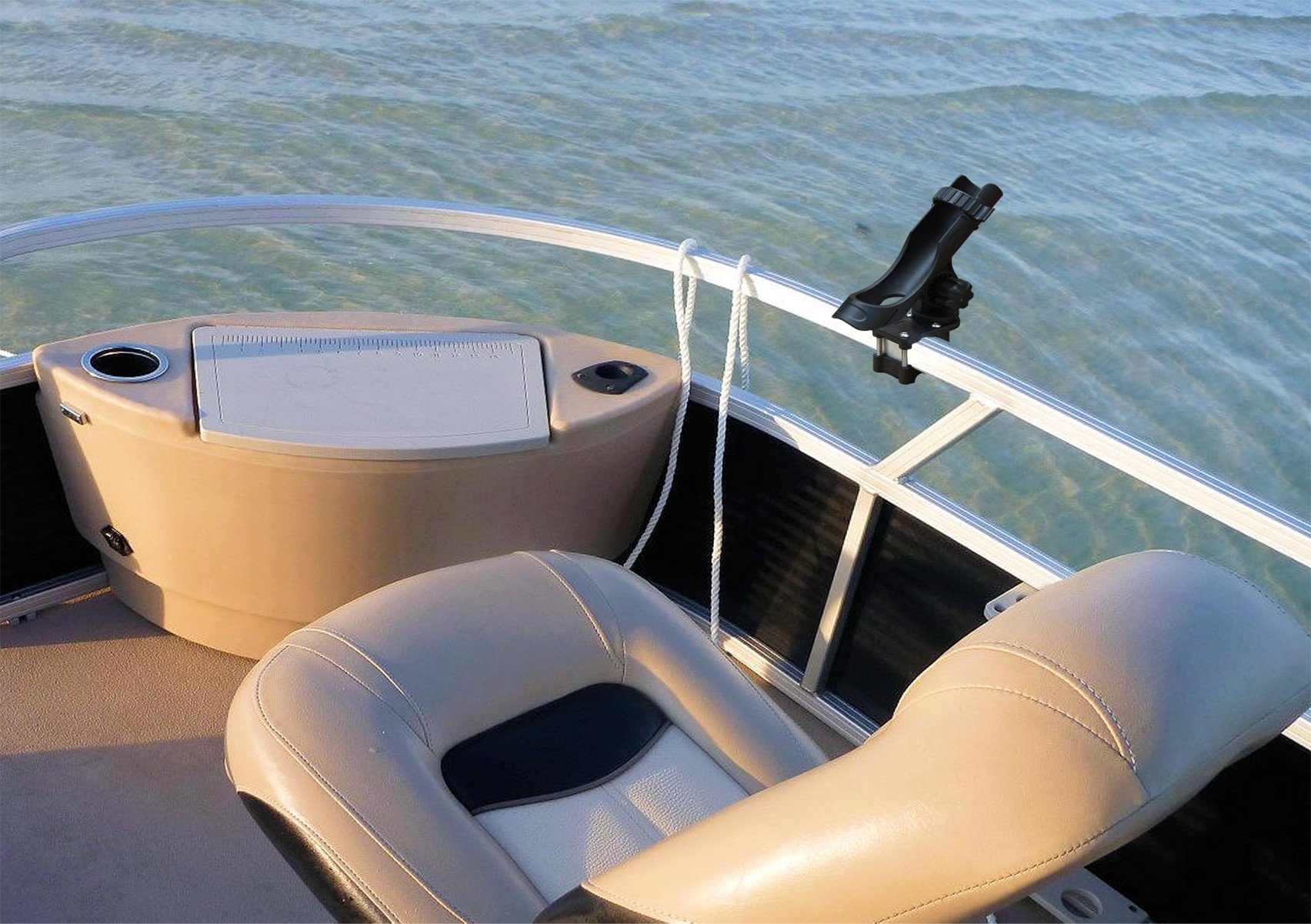 Brocraft Pontoon Boat Rod Holder/Fishing Rod holder for Square/Rail mount