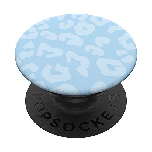 Pastel Blue Leopard Print Light Blue Leopard Cheetah Animal PopSockets PopGrip: Swappable Grip for Phones & Tablets