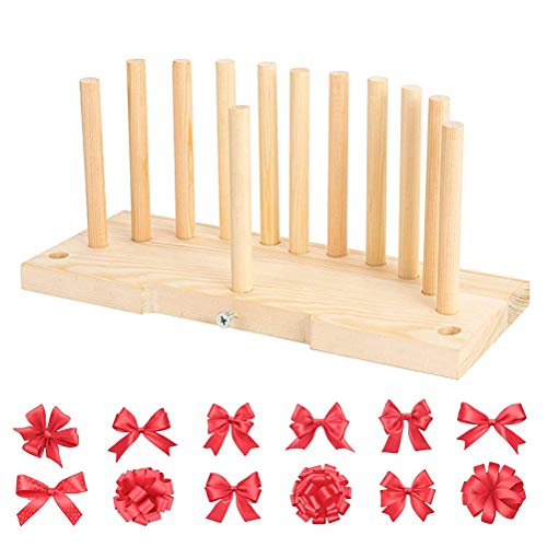 Newooh Bow Maker Wooden Wreath Bow Maker Tool, Durable Portable Bow Tie Machine for Kitchen and Home Making