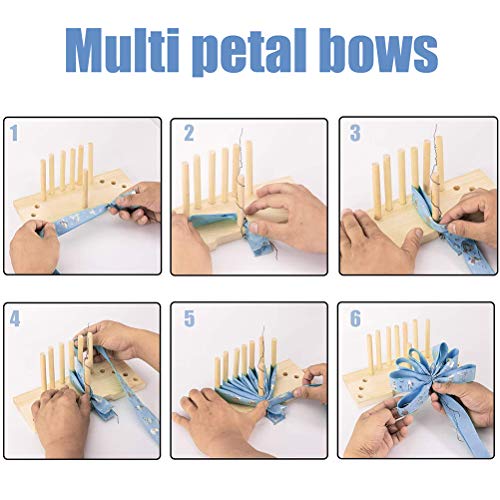 Newooh Bow Maker Wooden Wreath Bow Maker Tool, Durable Portable Bow Tie Machine for Kitchen and Home Making