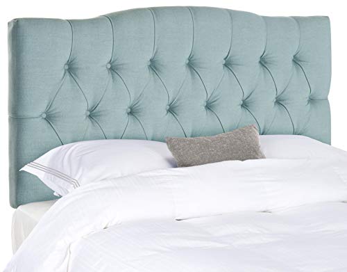 Safavieh Axel Sky Blue Upholstered Tufted Headboard (King)