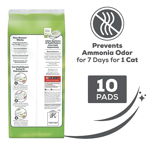 Purina Tidy Cats Breeze Litter System Cat Pad Refills 10ct. Pack Tidy Cats Cat Litter Pads - 10 ct. Pouch