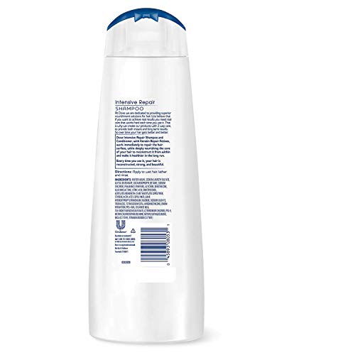 Dove Nutritive Solutions Strengthening Shampoo for Damaged Hair Intensive Repair Dry Hair Shampoo With Keratin Actives 12 oz