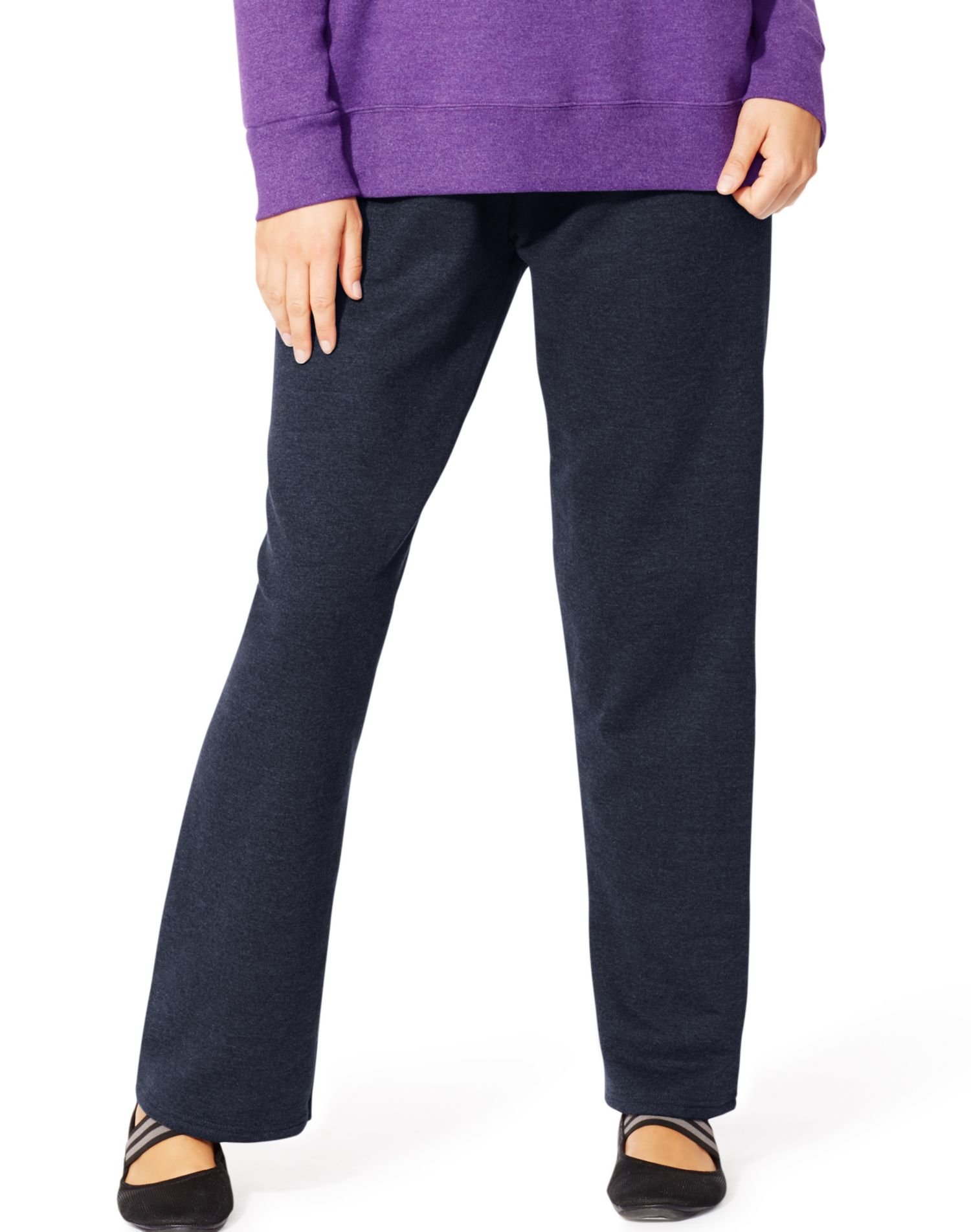 JUST MY SIZE womens Plus-size Ecosmart - Petite Length athletic sweatpants, Navy Heather, 1X US