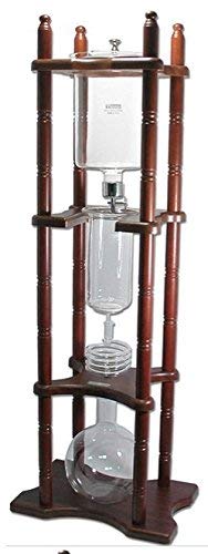 Nispira Cold Brew Drip Tower Iced Coffee Maker Glass Wooden Stand 25 Cups