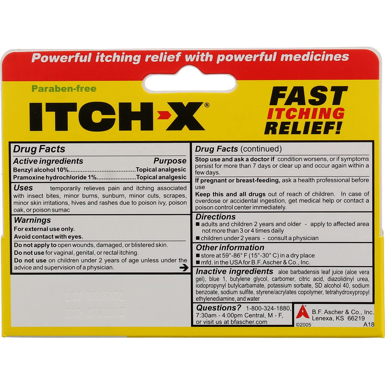ITCH-X Anti-Itch Gel 1.25 oz (Pack of 2)