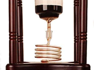 Nispira Cold Brew Drip Tower Iced Coffee Maker Glass Wooden Stand 25 Cups