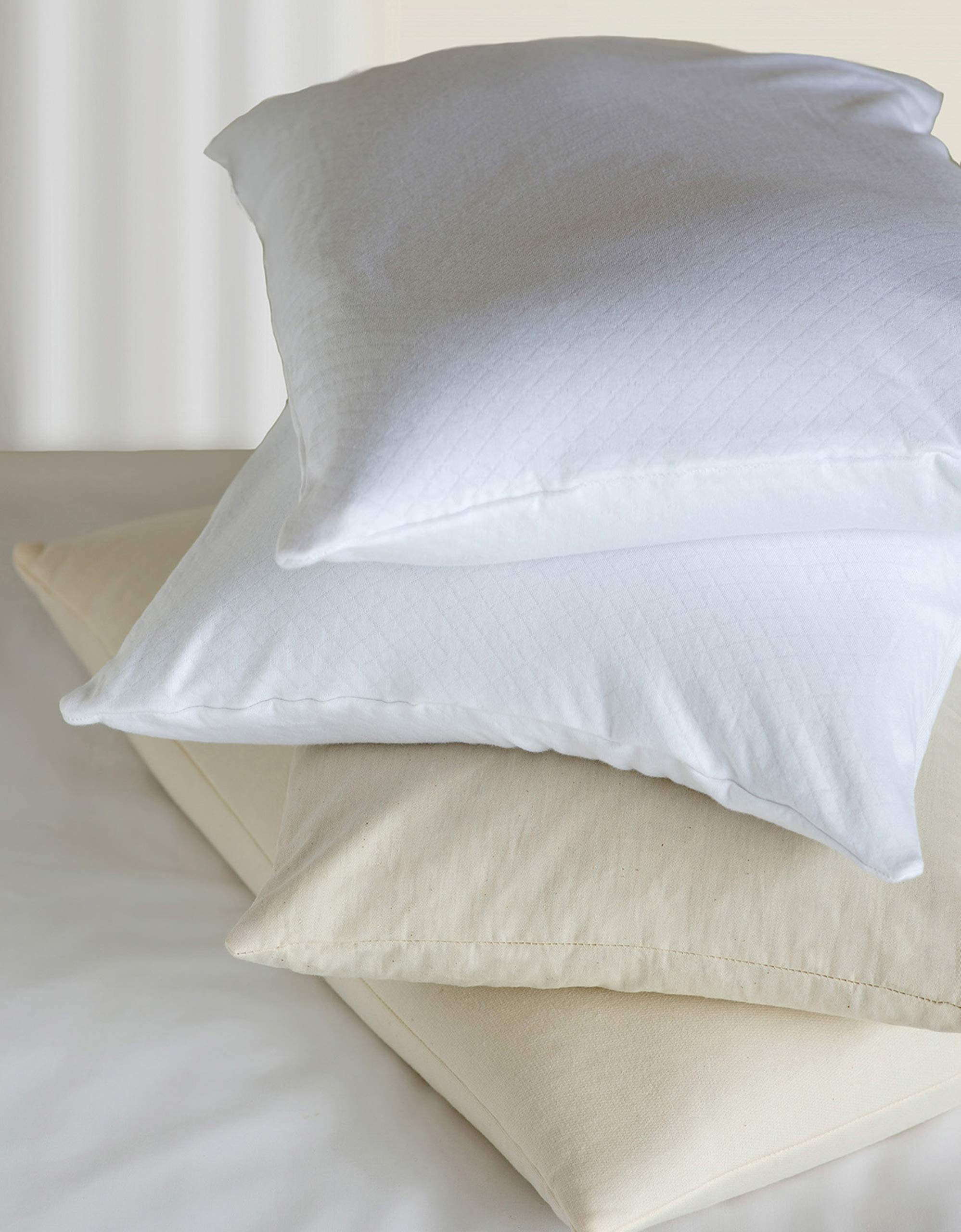 Bucky 100% Buckwheat Filled Pillow Collection, Standard, 23x16", Natural Twill
