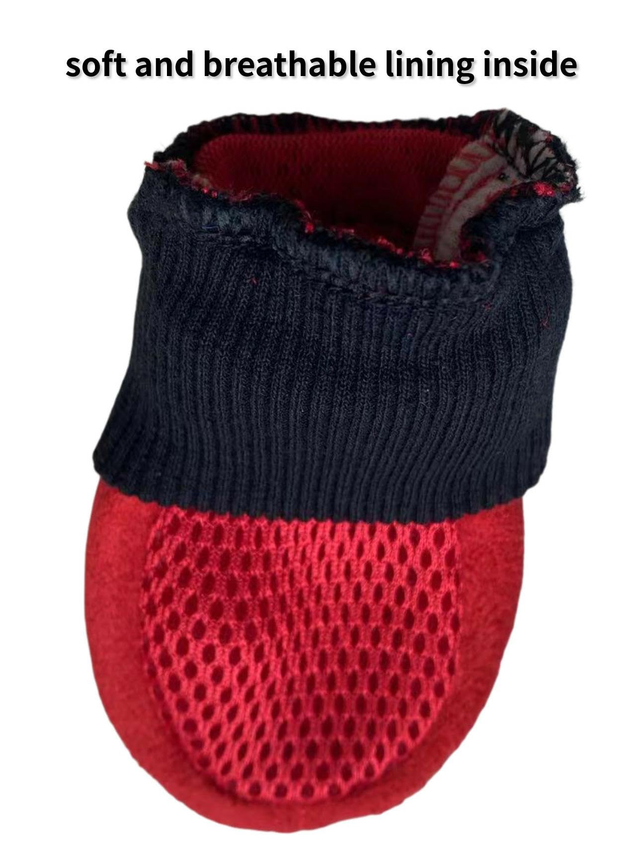 LONSUNEER Dog Boots Breathable and Protect Paws Soft Nonslip Soles Color Red Size X-Large - Inner Sole Width 3.15 Inch