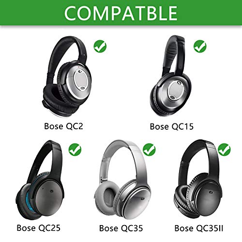 Geekria 10 PCS Disposable Headband Cover/Hook and Loop Headband/Headband Protector Compatible with Bose QuietComfort 35 II, QC35 II Gaming, QC35, QC25, QC15 Headphones (White)