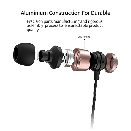 SoundMAGIC E50 Wired Earbuds No Microphone in Ear Monitor HiFi Earphones Noise Isolating Headphones Comfortable Fit Black Gold