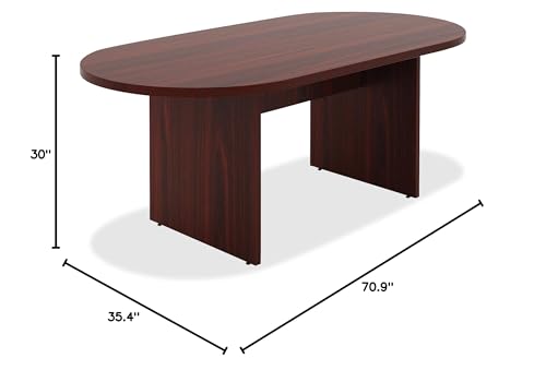 Lorell LLR34336 Chateau Series Mahogany 6 Oval Conference Table