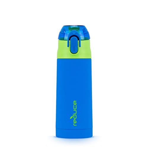 Reduce Water Bottle for Kids, Frostee 13 oz - Reusable Insulated Stainless Steel Water Bottle - Leak Proof and Hygienic Flip-Top Lid - Gripster Finish, Alien