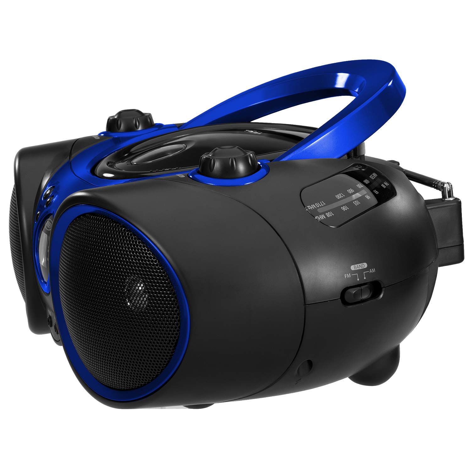 Jensen CD-490 Portable Sport Stereo CD Player with AM/FM Radio and Aux Line-in & Headphone Jack (Blue)
