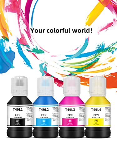 Aomya T49 Ink Compatible Epsn 4×140ml Refill Ink Bottle Replacement T49H1/T49H2/T49H3/T49H4 for Epsn SureColor SC-T3170x Printer