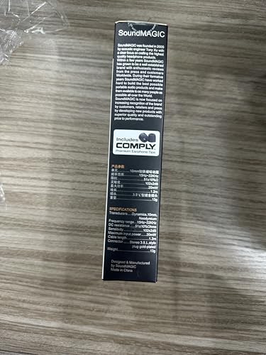 SoundMAGIC E50 Wired Earbuds No Microphone in Ear Monitor HiFi Earphones Noise Isolating Headphones Comfortable Fit Black Gold