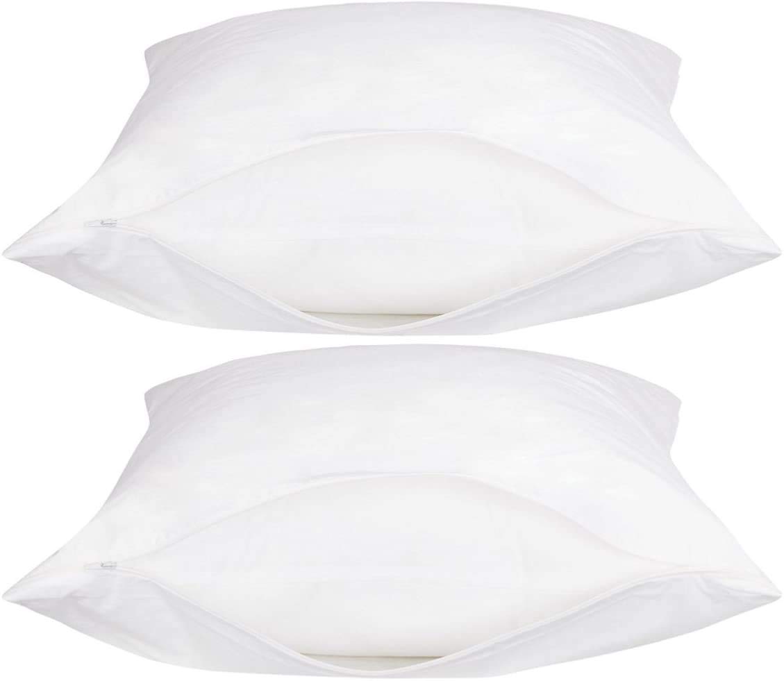 4 Pack Deluxe Zippered Vinyl Pillow Covers - Waterproof Protectors for Longer Lasting Pillows. Standard Size 20"x29". Ideal for Home, Hotel and Hospital use.
