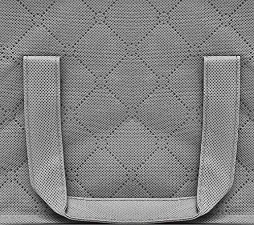 MMLL 1-Pack Fabric Clothes Storage Boxes, Bedding Large Storage Bags, Underbed Clothing Storage Box, Zipper Foldable Drawer Organizer, Used for Clothes, Blankets, Closets,19" L X 14" W X 8" H (Grey)