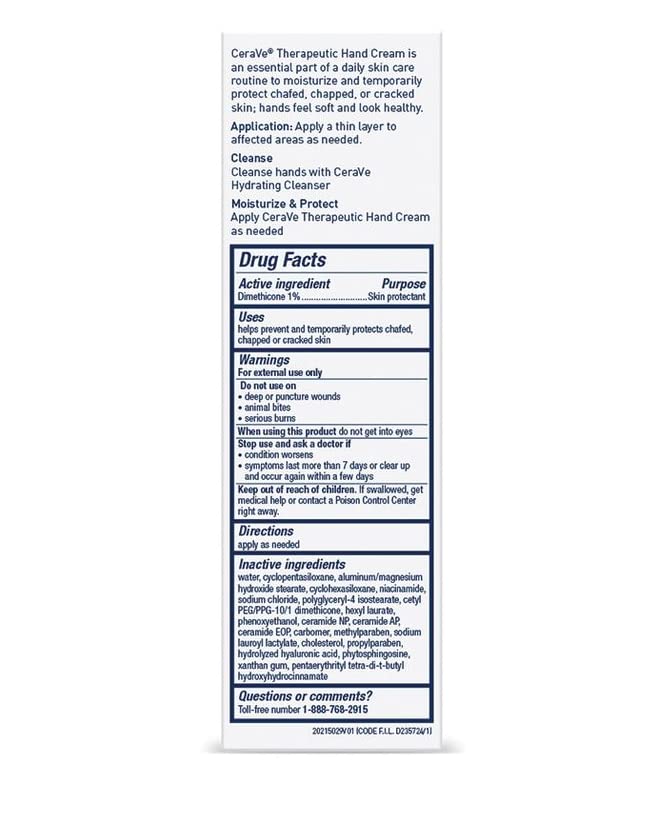 CeraVe Therapeutic Hand Cream 3 oz (Pack of 9)