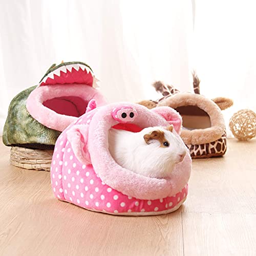 LEFTSTARER Guinea Pig Rat Bed and Hideout for Ferret Hedgehog Sleep and Hide, Hamster Small Pet Animals Supplies Toy Cage Accessories Nest(1-L)