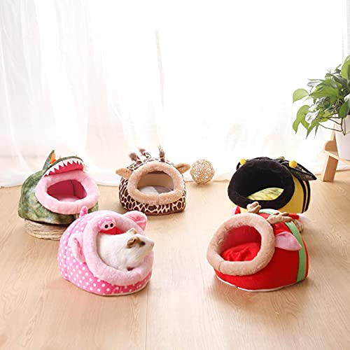 LEFTSTARER Guinea Pig Rat Bed and Hideout for Ferret Hedgehog Sleep and Hide, Hamster Small Pet Animals Supplies Toy Cage Accessories Nest(1-L)