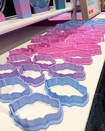 Cookiecad Unicorn, Rainbow PLA Filament, Blue to Purple to Pink Rainbow Transition, PLA 3D Printer Filament 1.75mm 1kg