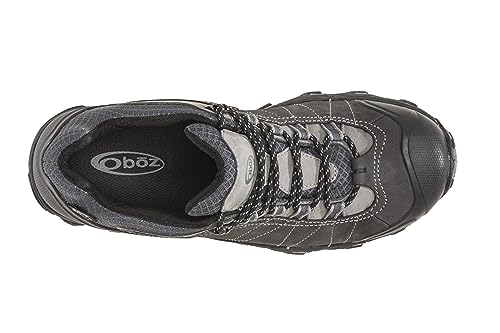 Oboz Men's Bridger Low B-Dry Waterproof Hiking Shoe, Dark Shadow, 10.5