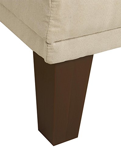 DHP Dillan 69 Inch Futon Sofa Bed, Modern Armless Upholstered Couch Sleeper with Tufted Back and Seat, Full, Tan