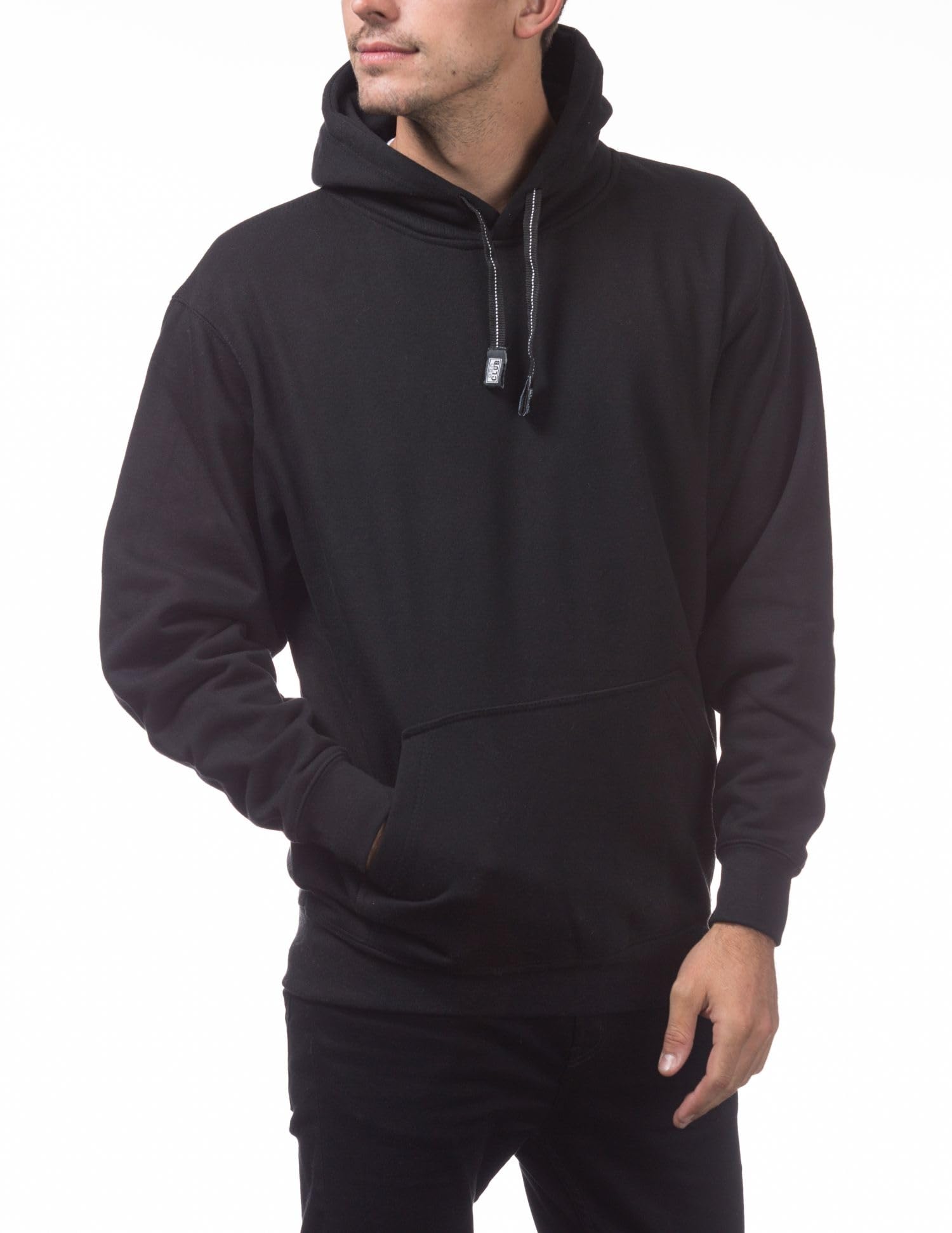 Pro Club Men's Heavyweight Pullover Hoodie (13oz), Black, X-Large