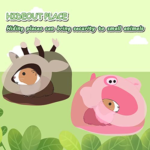LEFTSTARER Guinea Pig Rat Bed and Hideout for Ferret Hedgehog Sleep and Hide, Hamster Small Pet Animals Supplies Toy Cage Accessories Nest(1-L)